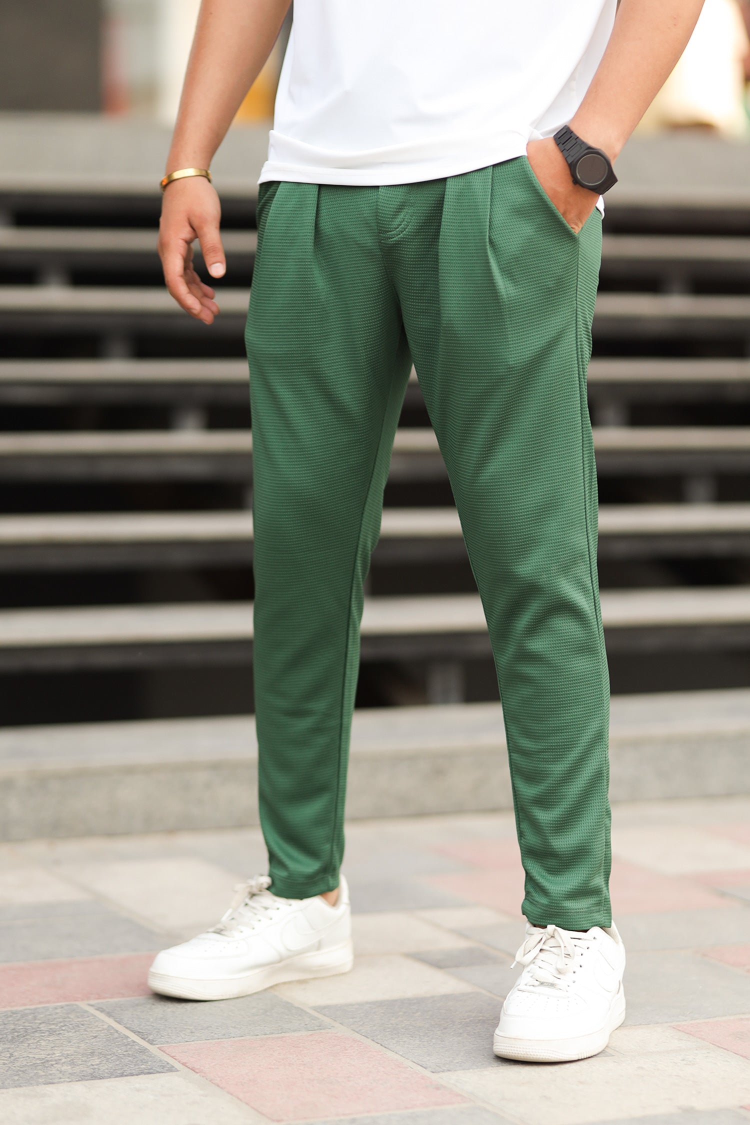 Turbo ProForm Waffle Texture Slim Fit Trouser – Turbo Brands Factory