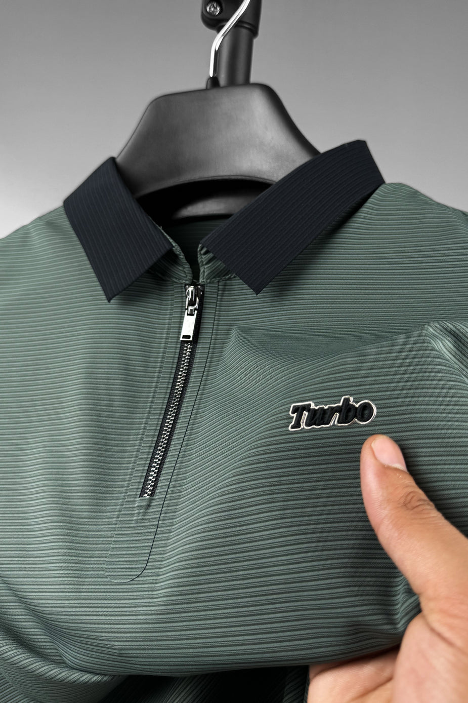 Turbo Fashion Transmission Zip Collar Men's Polo Shirt – Turbo Brands ...