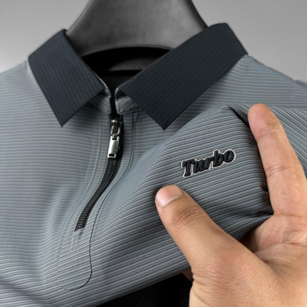 Turbo Fashion Transmission Zip Collar Men's Polo Shirt – Turbo Brands ...