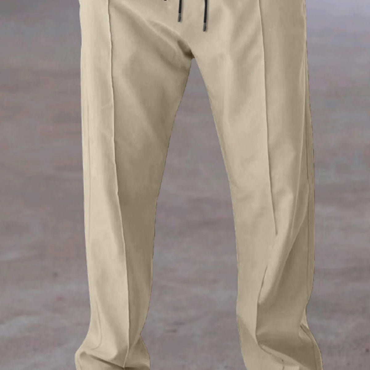 Plain Stripe Line Loose Bottom Trouser In Skin – Turbo Brands Factory