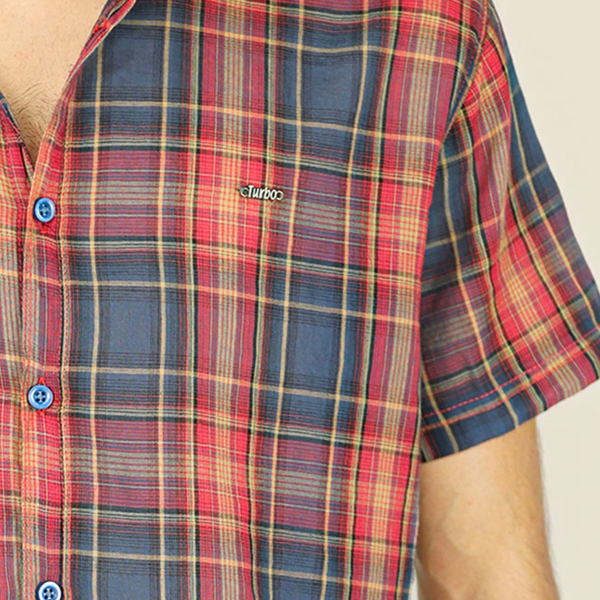 Turbo Classic Pattern Comfort Casual Shirt In Dark Blue – Turbo Brands ...