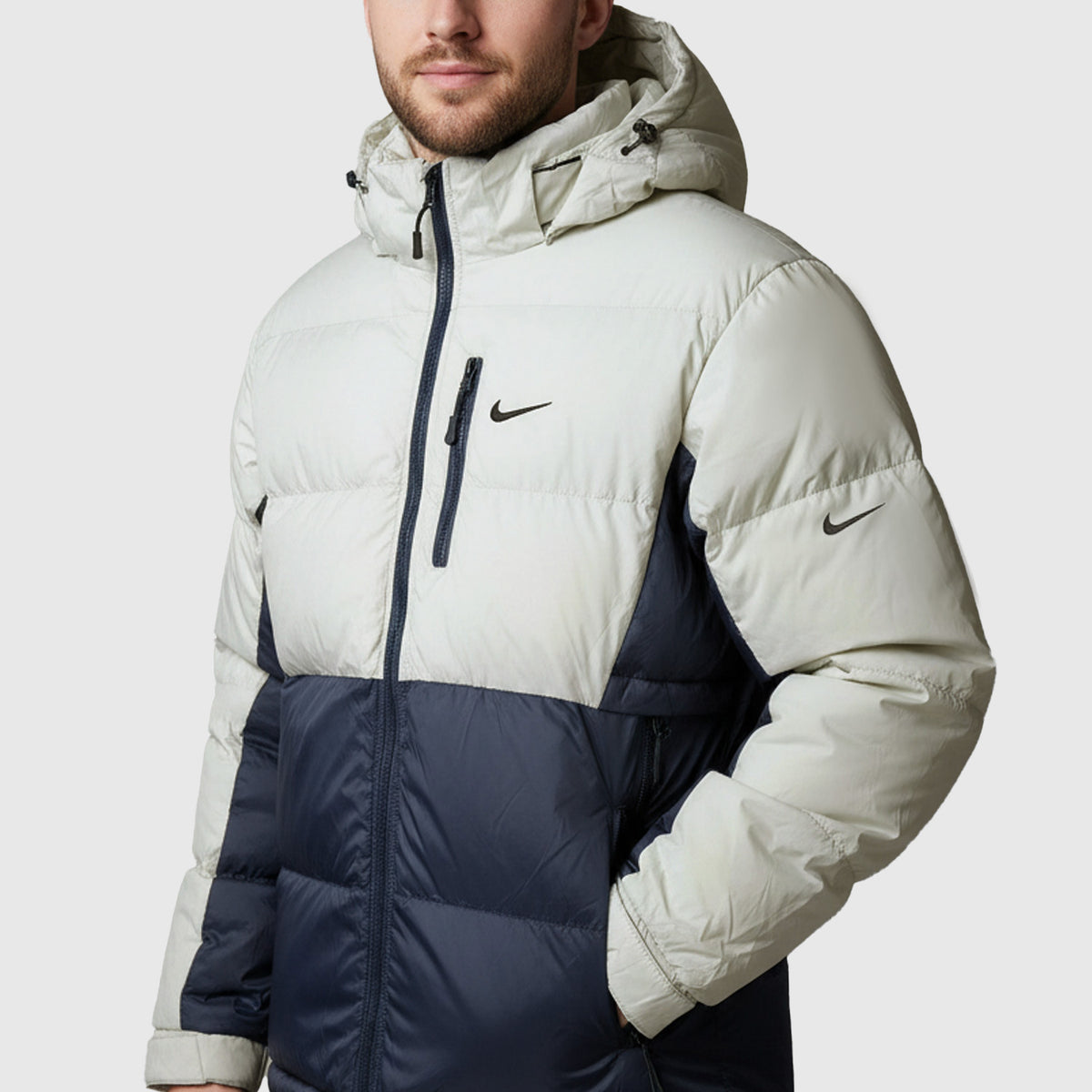 Nke Nike Windrunner Men's Imported Puffer Jacket In Beige – Turbo ...