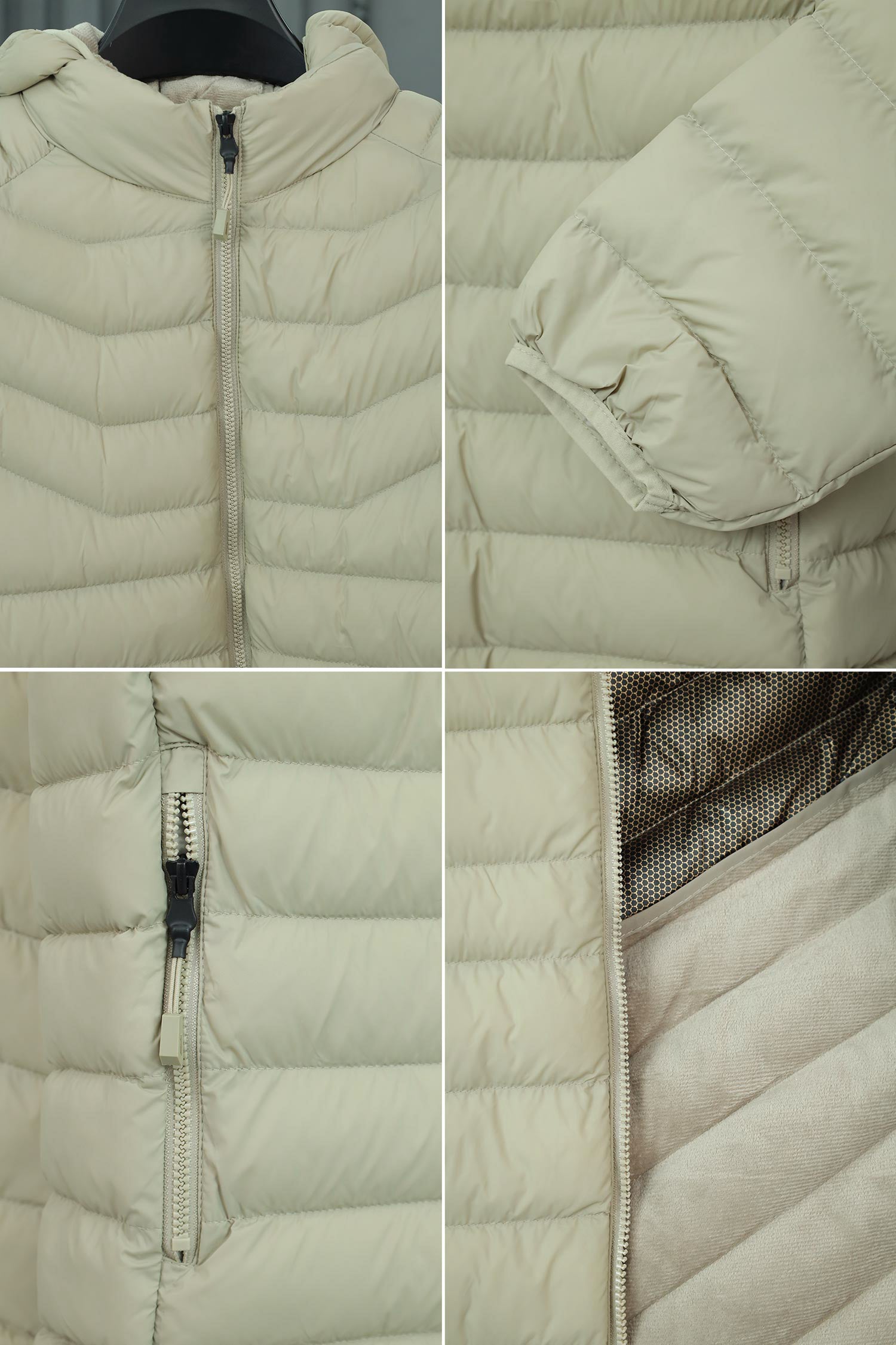 Men's Removable Arm Imported Puffer Jacket In Beige – Turbo Brands Factory