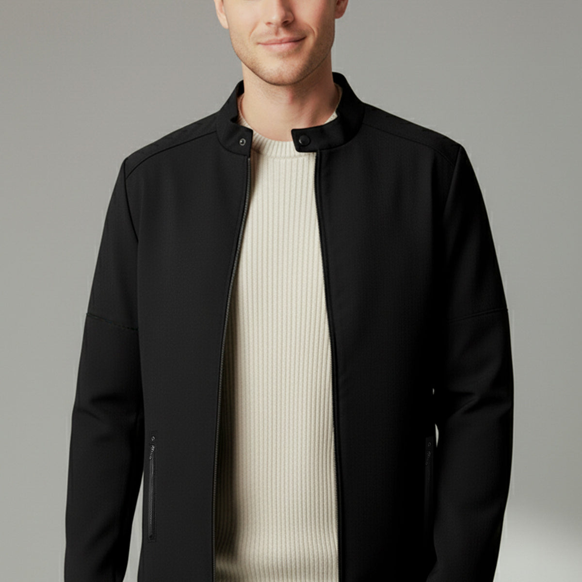 Wind Guard Imported Suede Leather Jacket In Black – Turbo Brands Factory