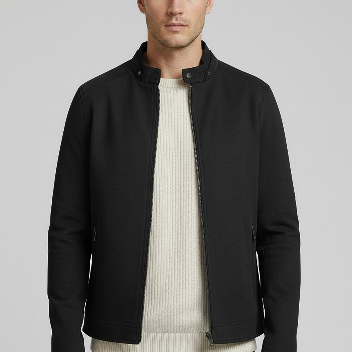 Warm Core Imported Suede Leather Jacket In Black – Turbo Brands Factory
