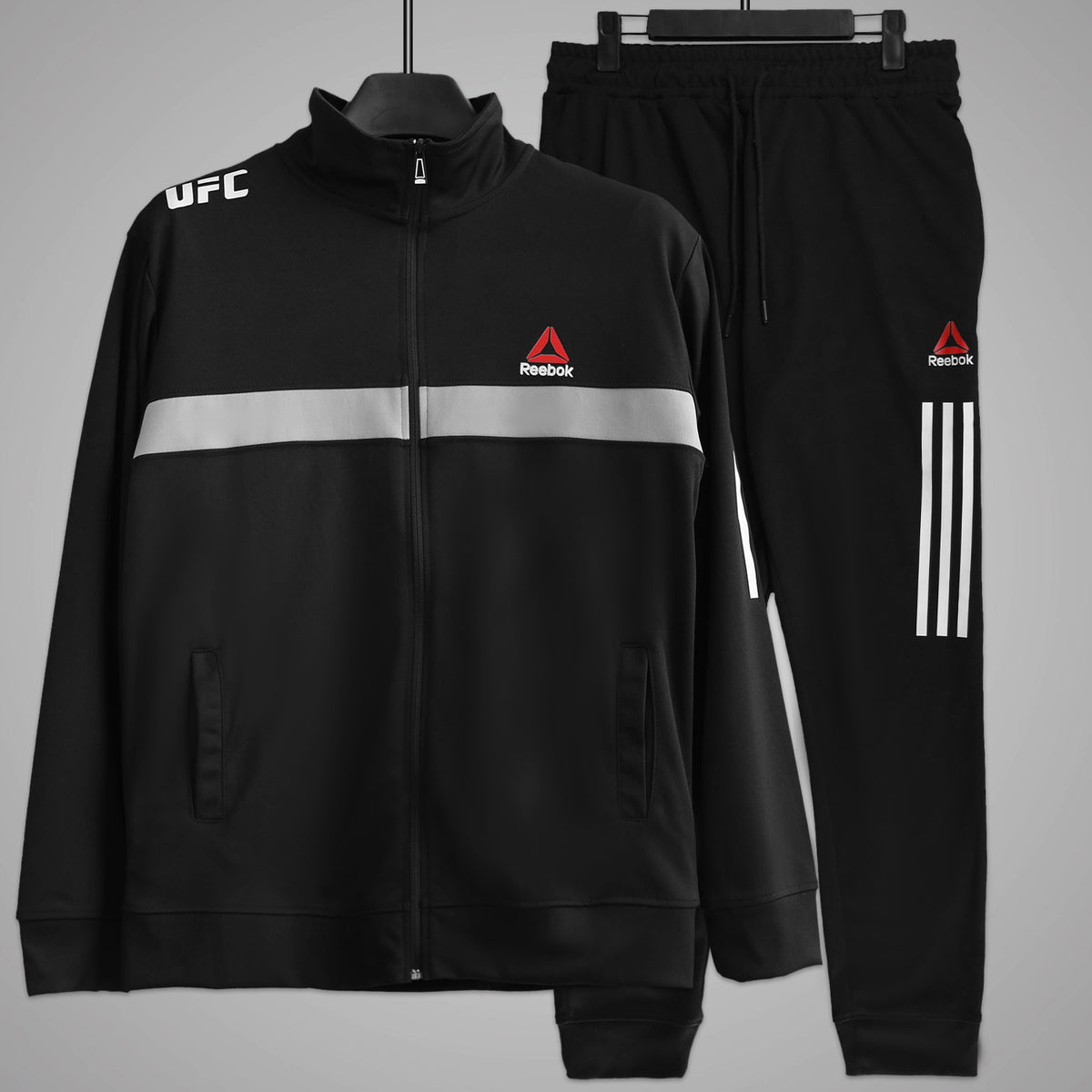 Rebok Ufc Fk Blank Walkout Mock Neck Tracksuit In Black – Turbo Brands ...