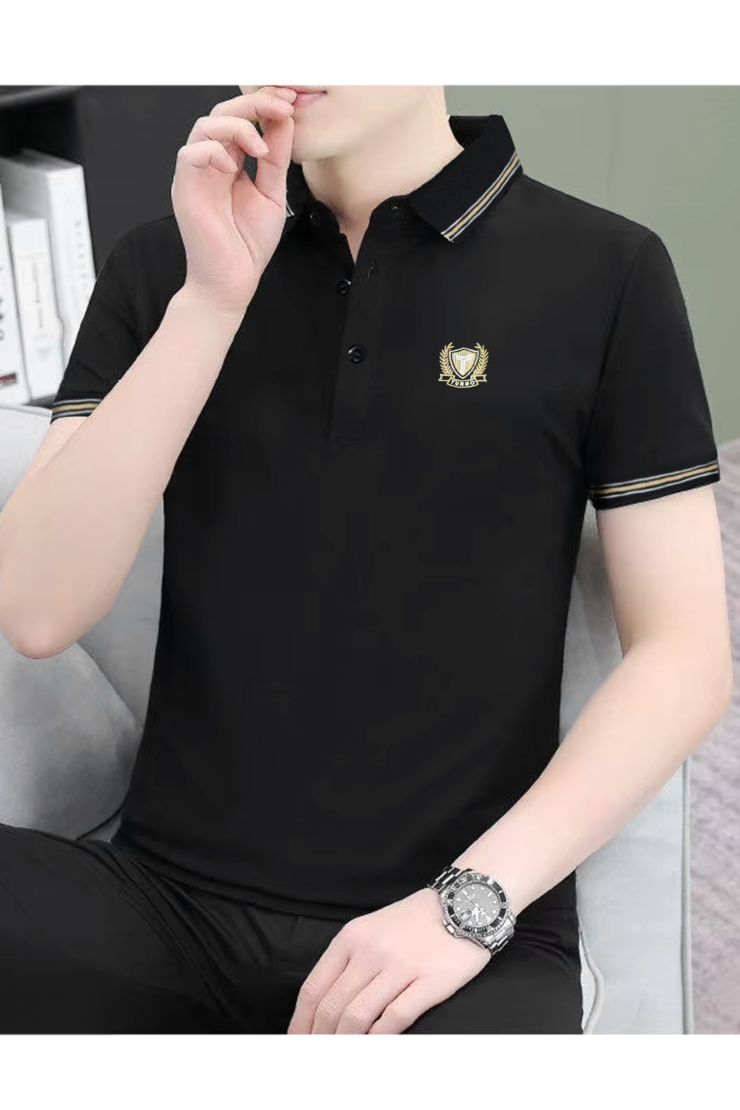 Turbo Rod Collar Men's Polo Shirt – Turbo Brands Factory