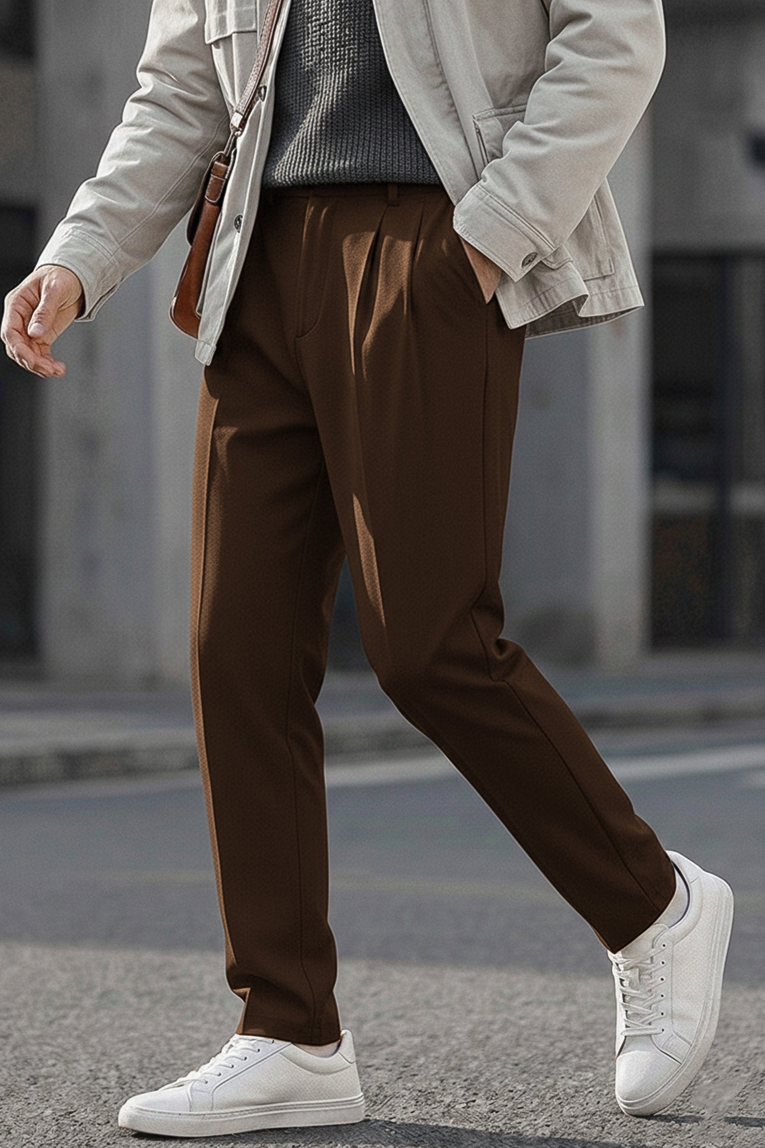 Double Plate Men's Carrot Fit Cotton Pant In Coffee – Turbo Brands Factory