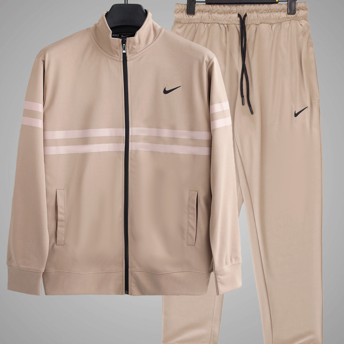 Nke Dual Line Signature Full Zipper Tracksuit In Skin – Turbo Brands ...