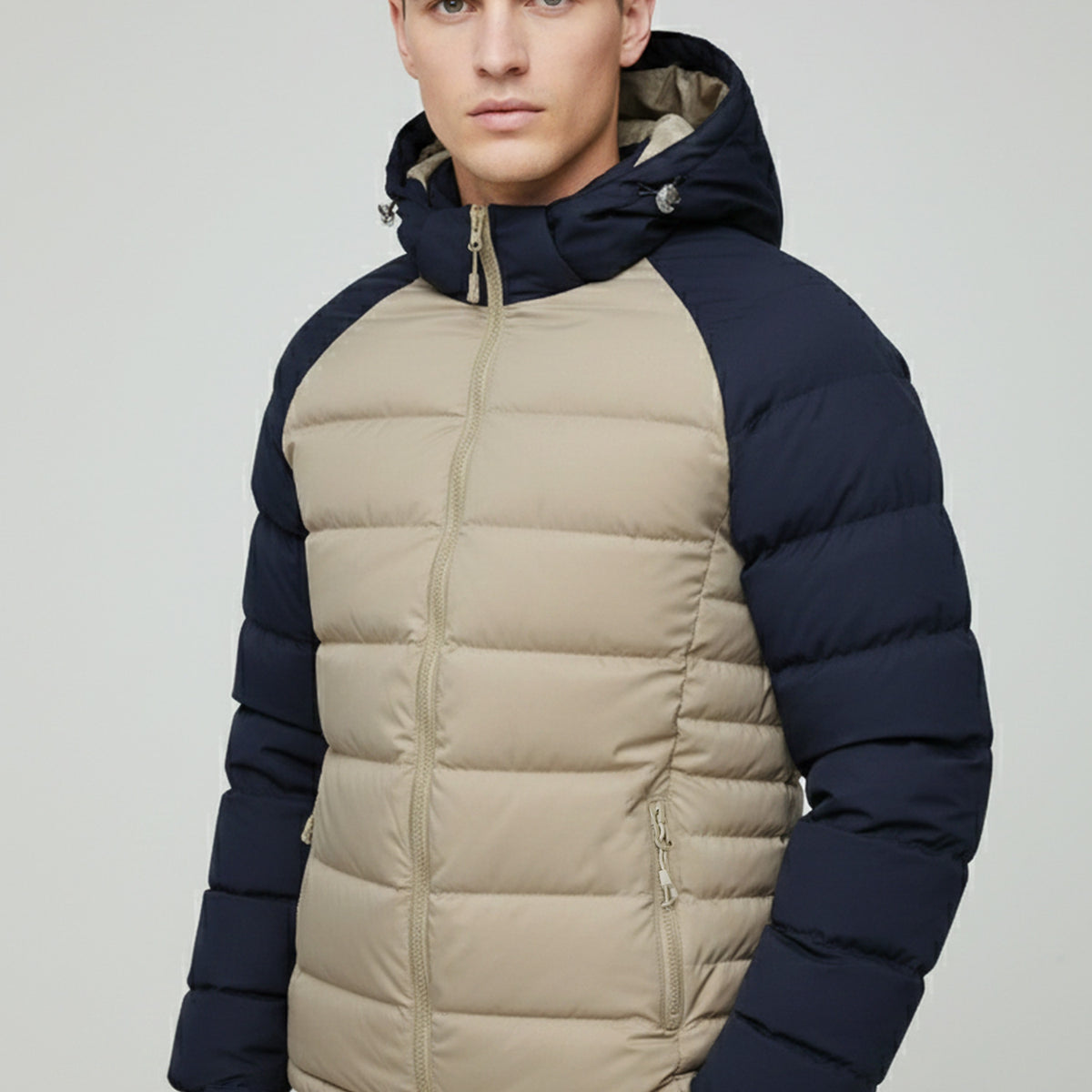 Goose Legacy Reversible Down Imported Puffer Jacket In Dark Beige ...