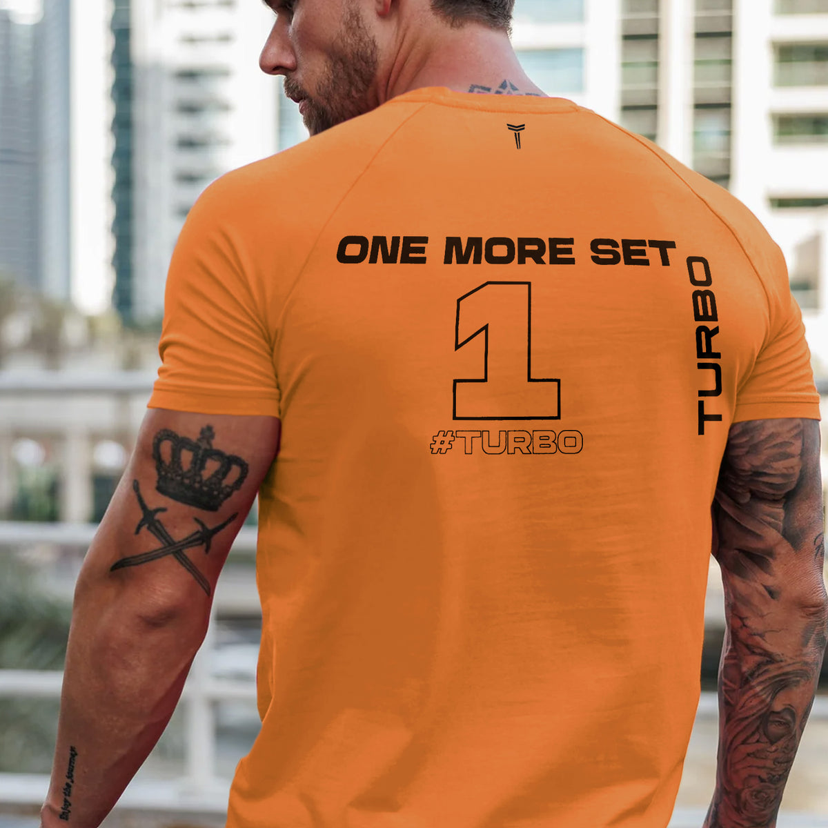 Turbo 'Men's One More Set' Drop Shoulder Dry-Fit Tee – Turbo Brands Factory