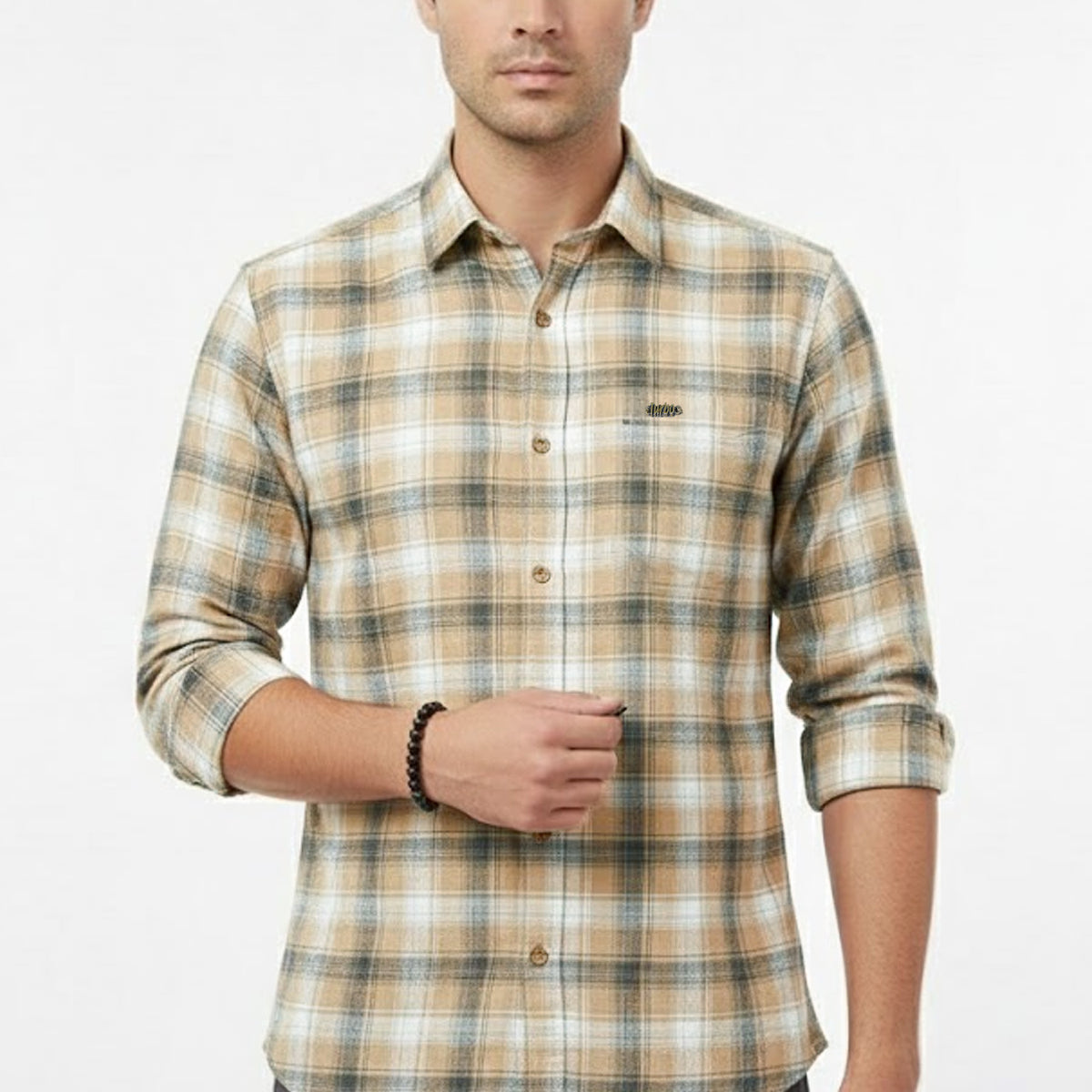 Billinare Front Embroidered Logo Slim Fit Casual Black Shirt Online ...