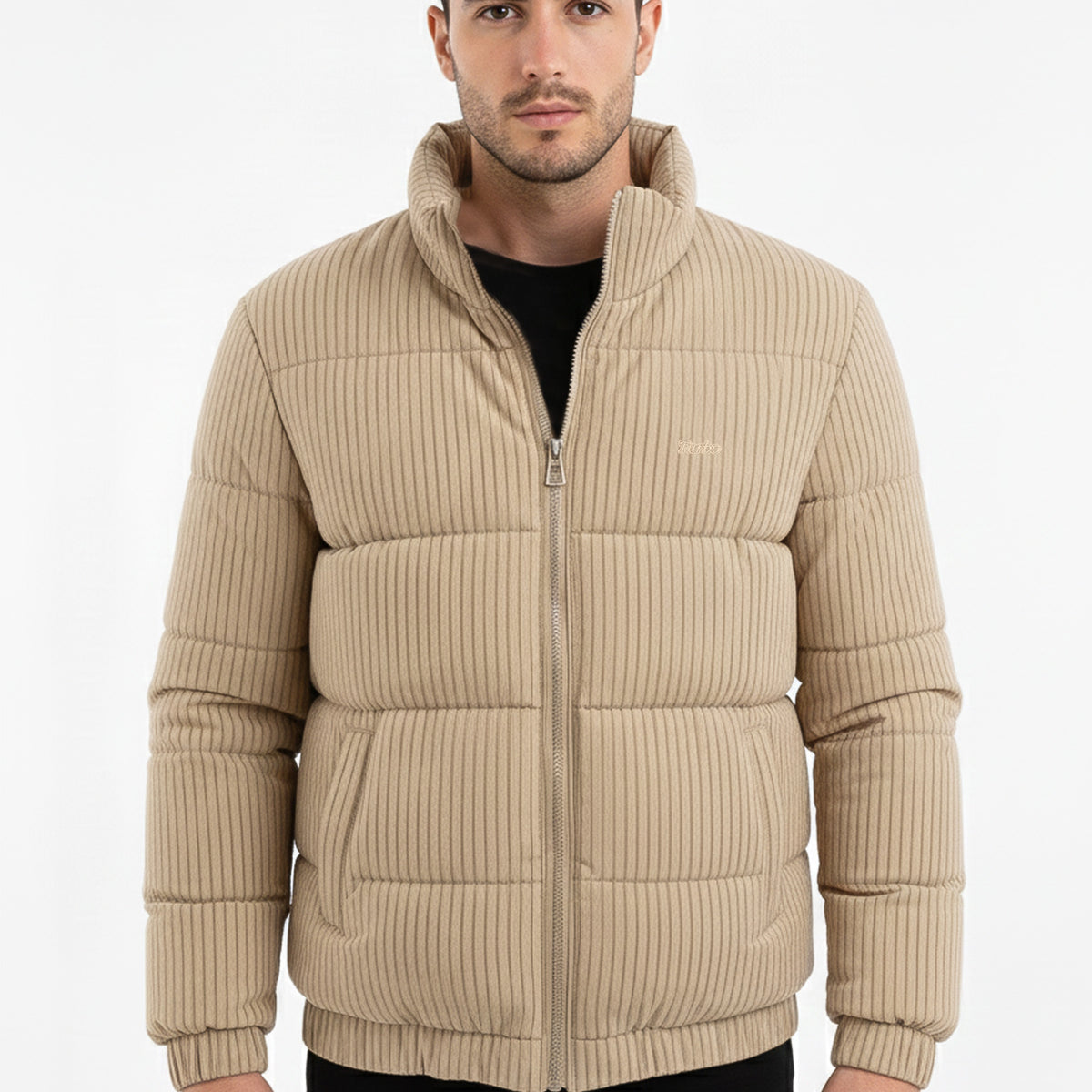Turbo Lining Pattern Style Men's Imported Puffer Jacket In Light Skin ...