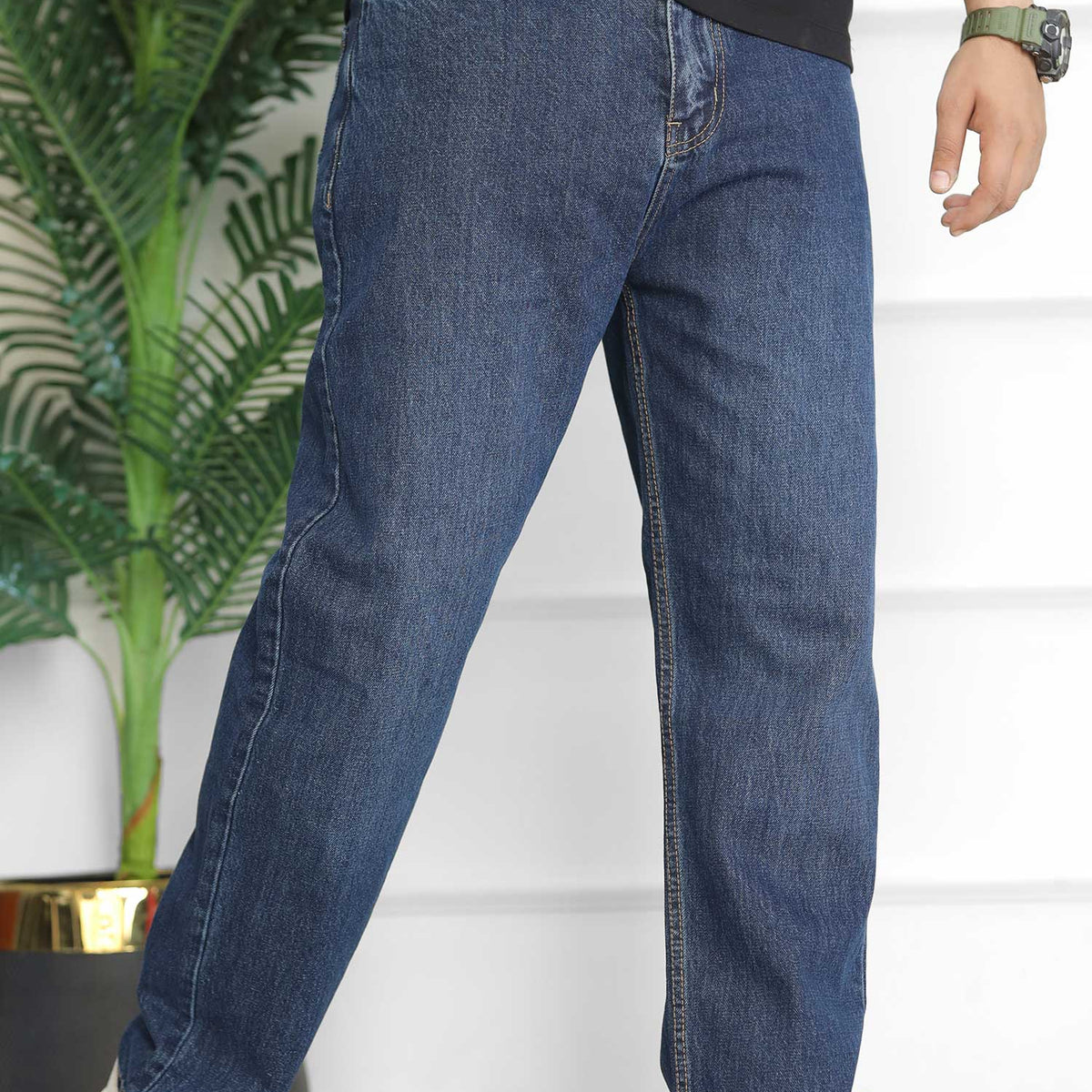 Buy Plain Slim Fit Denim Jeans In Black Colour - Turbo Brands Factory