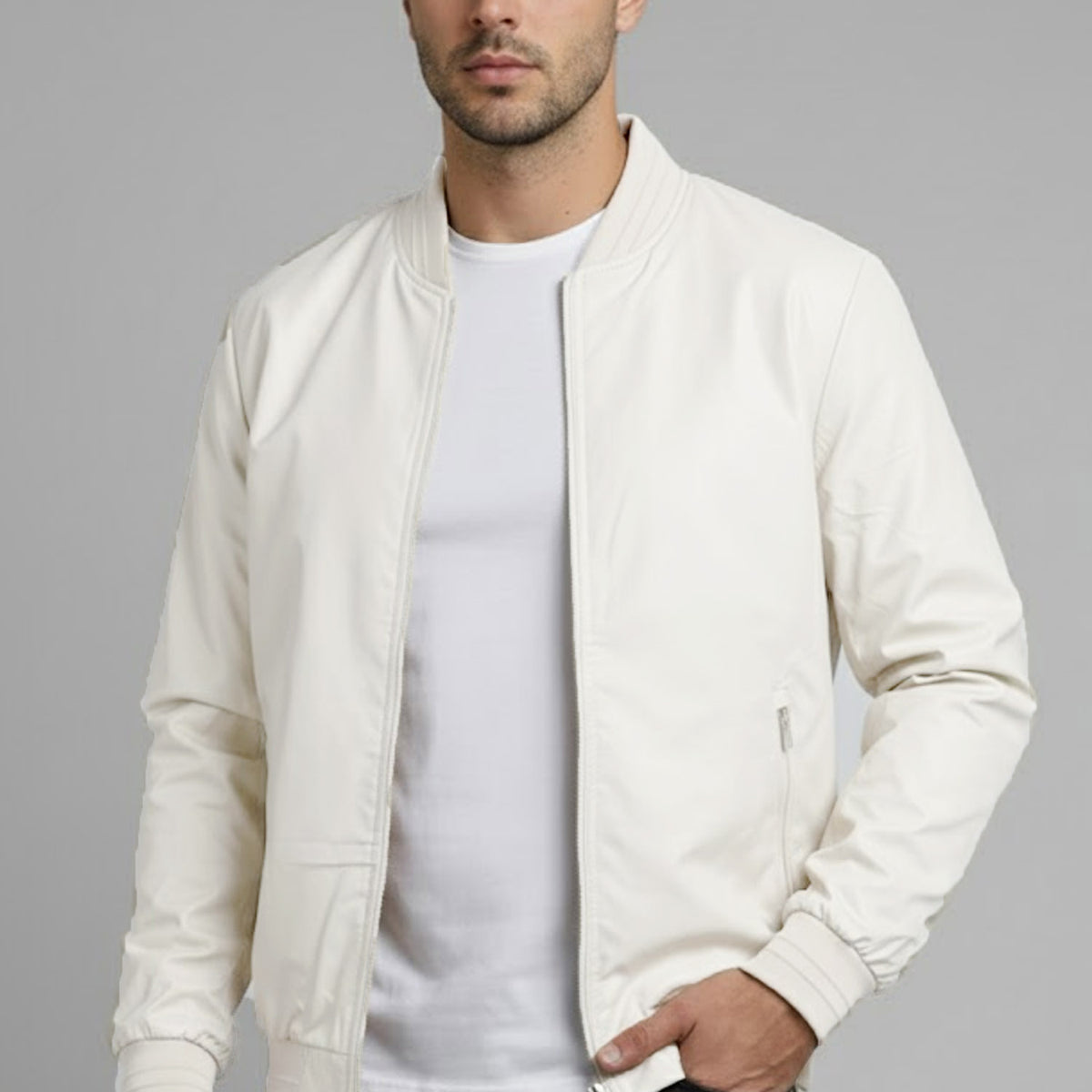 Hexagon Printing Imported Light Weight Jacket In Off White – Turbo ...