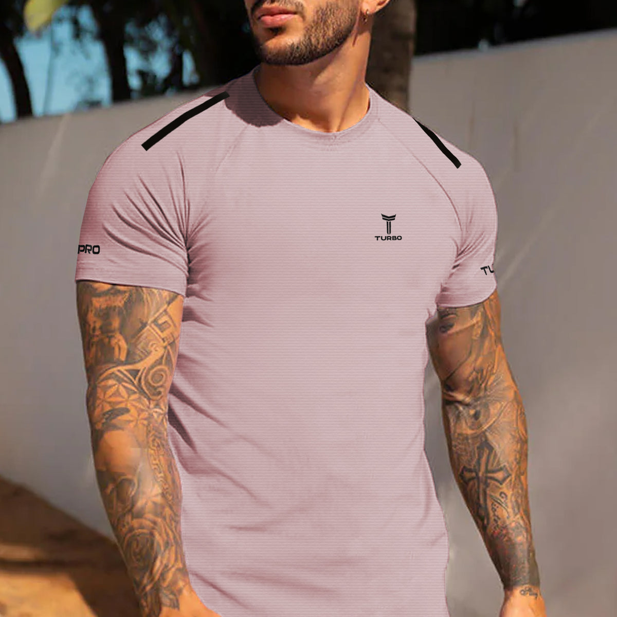 Turbo Elite Performance Series Dry-Fit Tee In Pastel Pink – Turbo ...