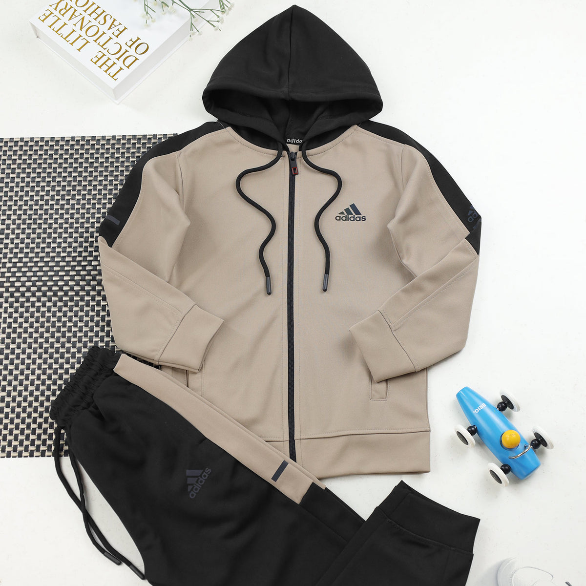 Adds Essential Performance Hooded Unisex Kids Tracksuit In Skin – Turbo ...